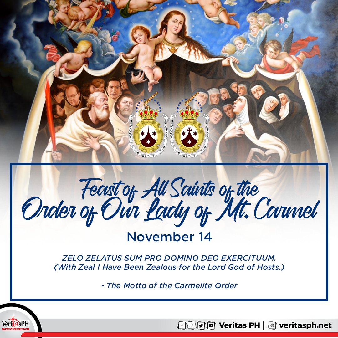 𝐍𝐨𝐯𝐞𝐦𝐛𝐞𝐫 𝟏𝟒 • 𝐀𝐋𝐋 𝐒𝐀𝐈𝐍𝐓𝐒 𝐎𝐅 𝐓𝐇𝐄 𝐎𝐑𝐃𝐄𝐑 𝐎𝐅 𝐎𝐔𝐑 𝐋𝐀𝐃𝐘 𝐎𝐅 𝐌𝐎𝐔𝐍𝐓 𝐂𝐀𝐑𝐌𝐄𝐋, 𝐅𝐞𝐚𝐬𝐭 - VeritasPH