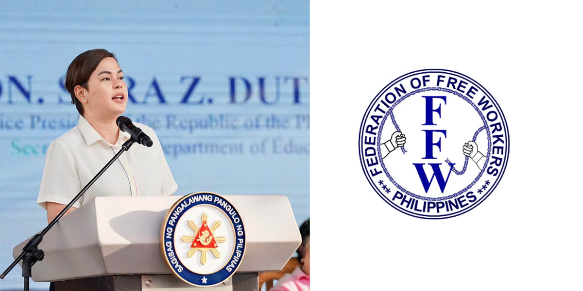 Vice-President Duterte, kinontra ng FFW – VeritasPH