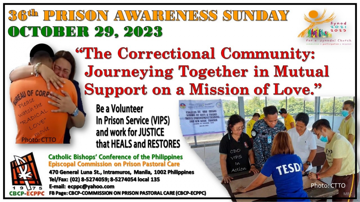 CBCP-ECPPC, nanawagan muli ng Volunters in Prison Service sa paggunita ...