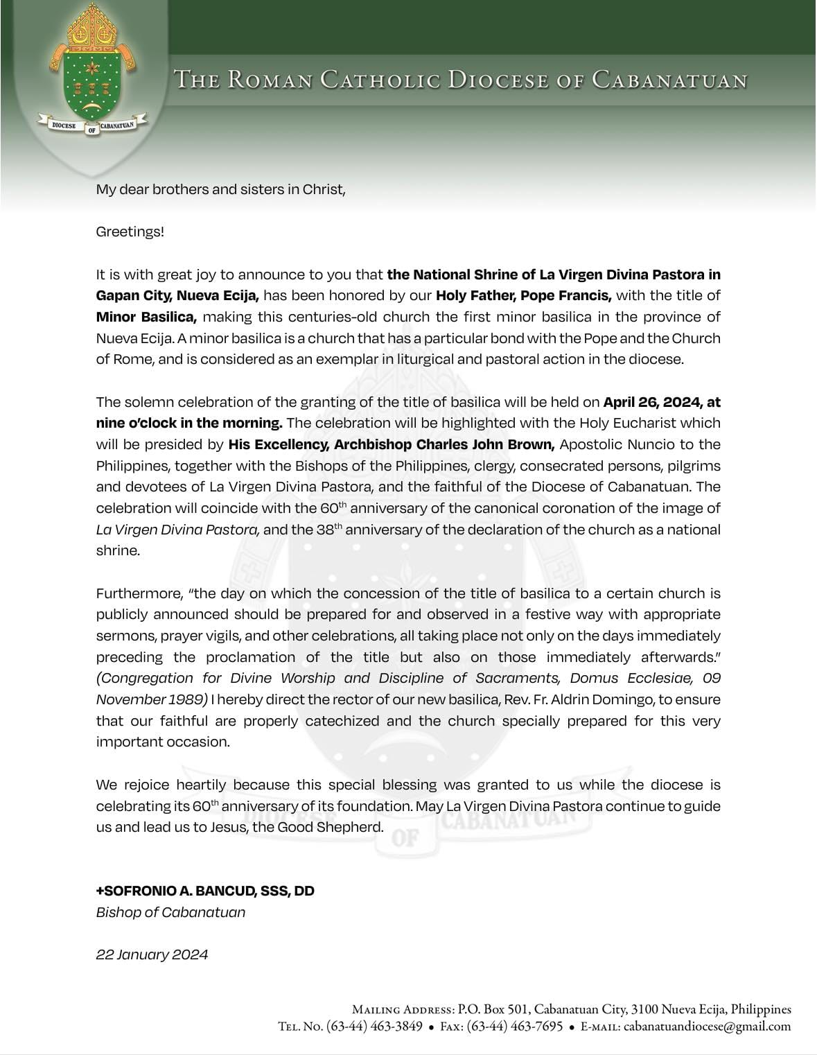 Ika-22 Minor Basilica sa Pilipinas, itinalaga ni Pope Francis - VeritasPH