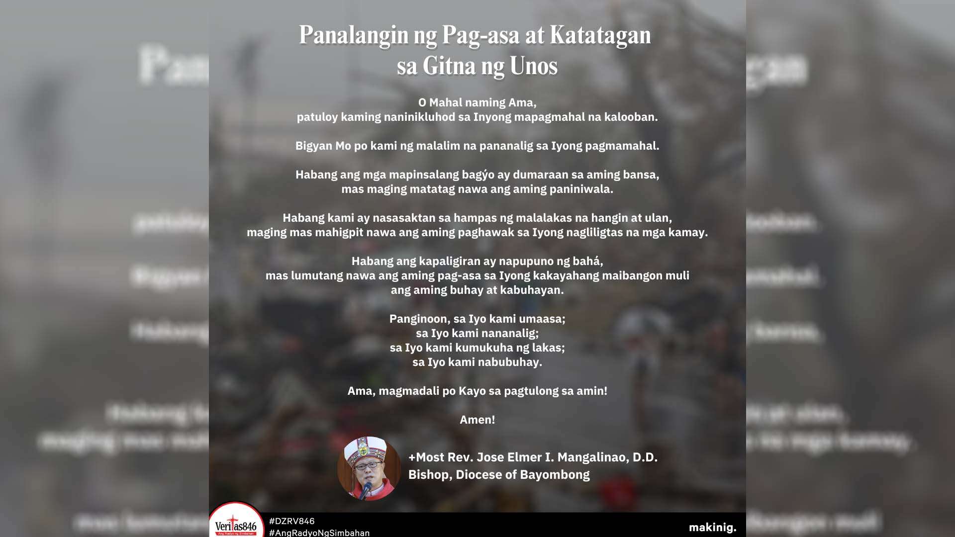Panalangin ng Pag-asa at katatagan sa gitna ng unos - VeritasPH