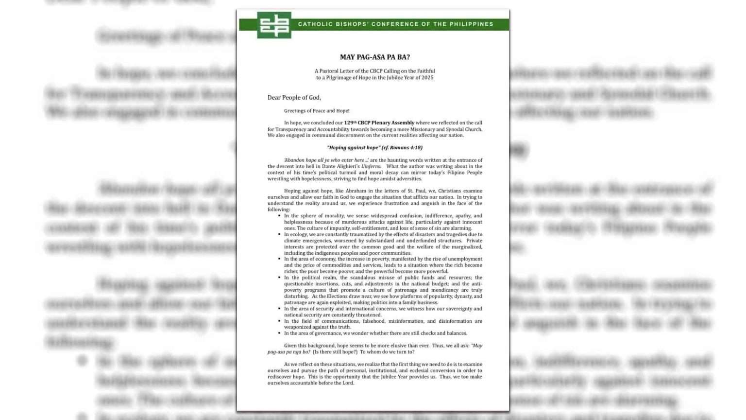 May pag-asa pa ba? – VeritasPH