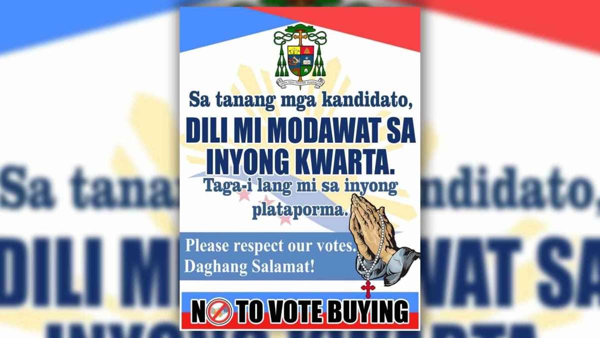 Mga kandidato, hinamong i-alok sa mga botante ang plataporma hindi pera ...