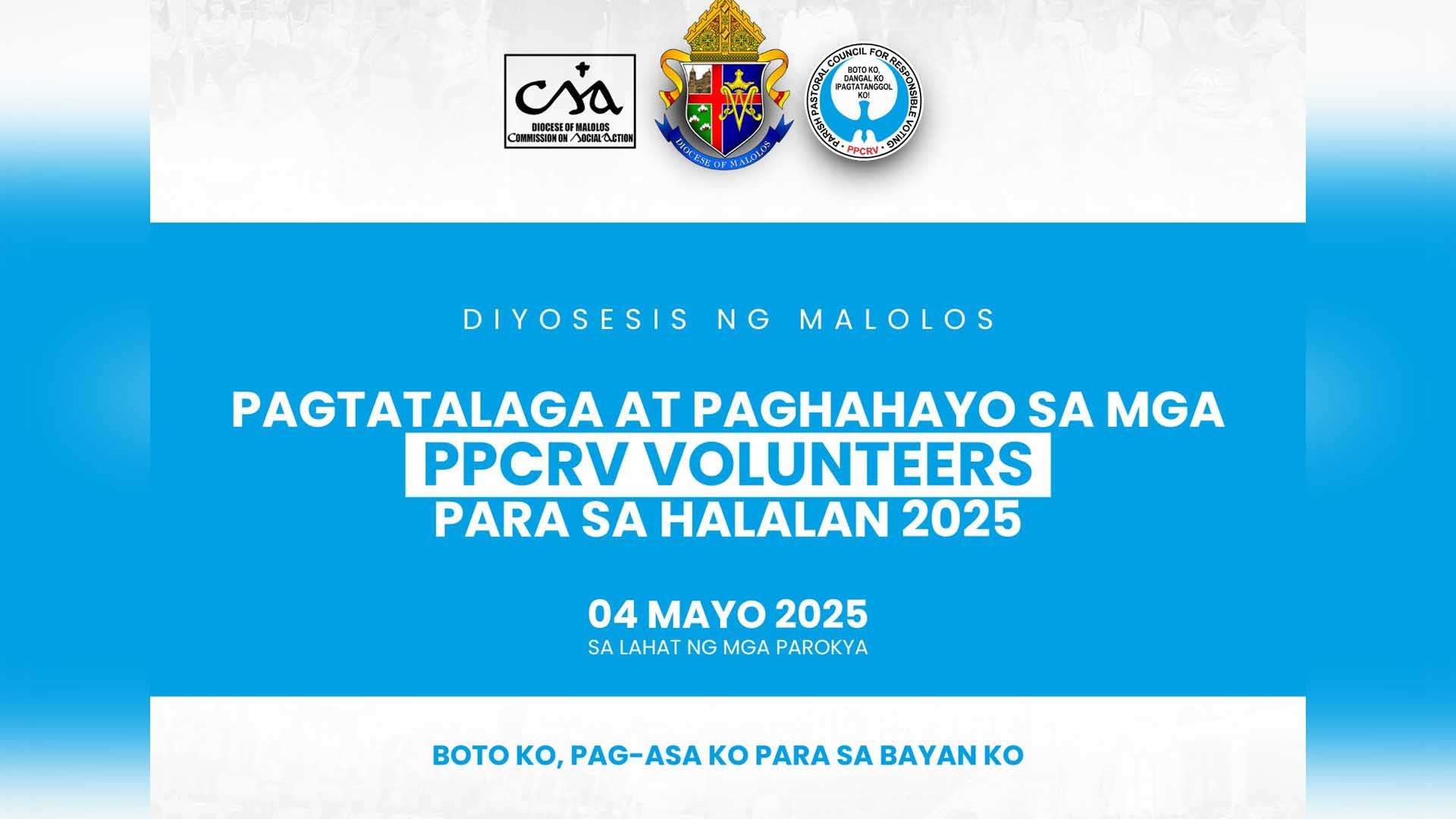 Pagtatalaga sa PPCRV volunteers, itinakda ng Diocese of Malolos – VeritasPH