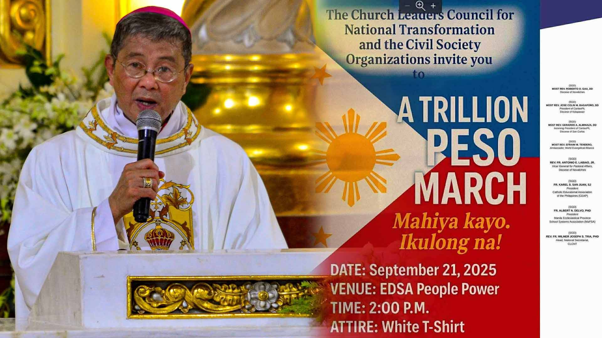 Paalaala kaugnay sa kilos protesta sa Sept.21: “Let your voices thunder ...