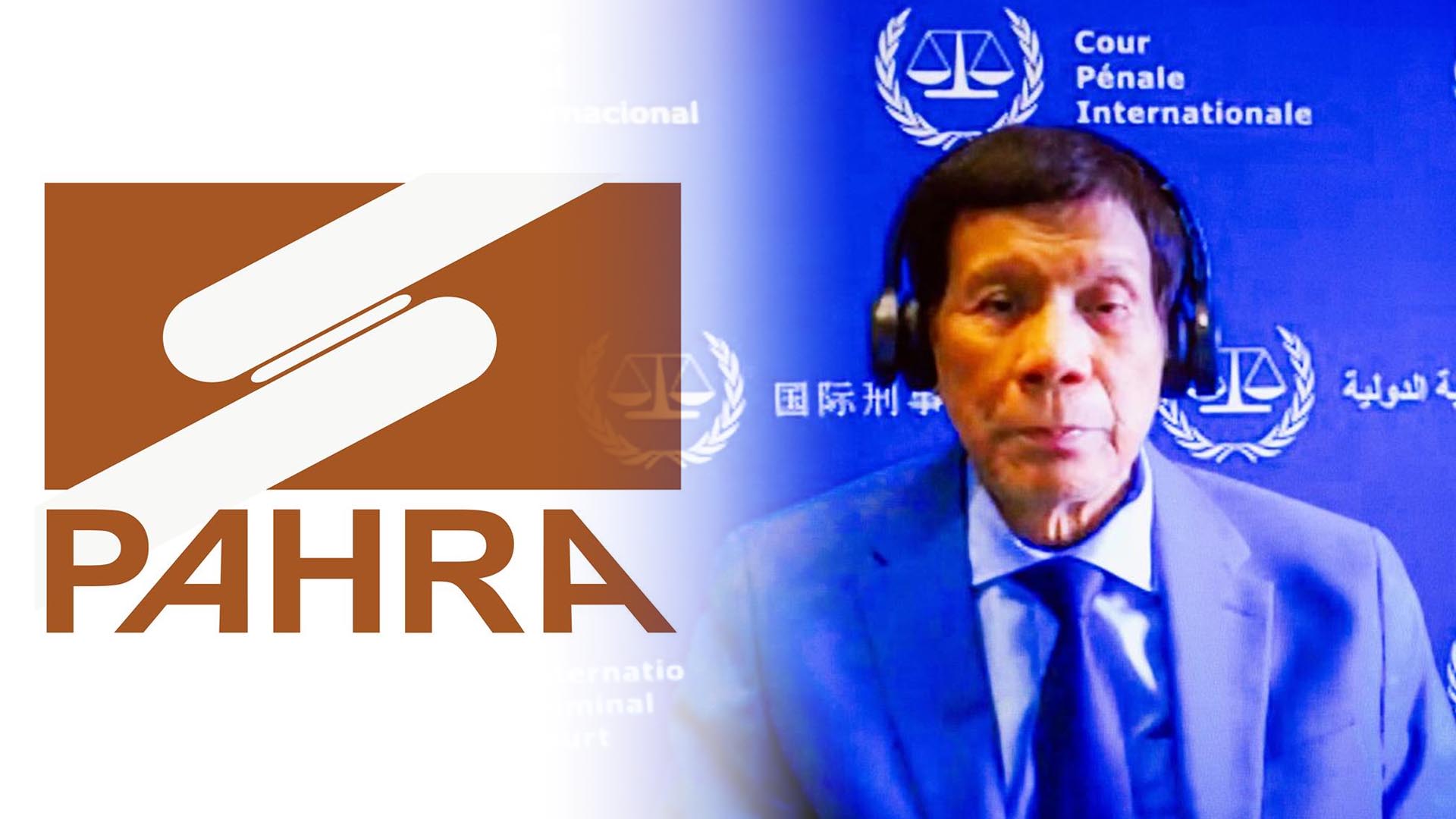 PAHRA, dismayado sa pagkaantala ng confirmation hearing ni Duterte sa ICC - VeritasPH
