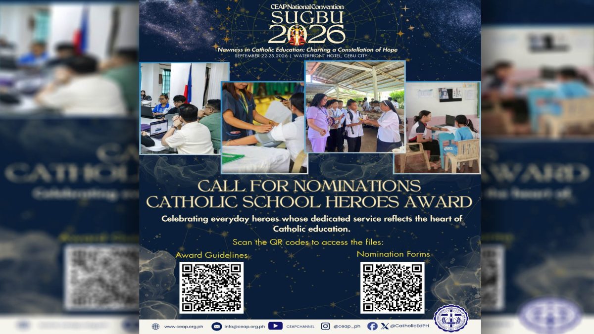 Nominasyon sa 2026 Catholic School Heroes Award, binuksan ng CEAP ...