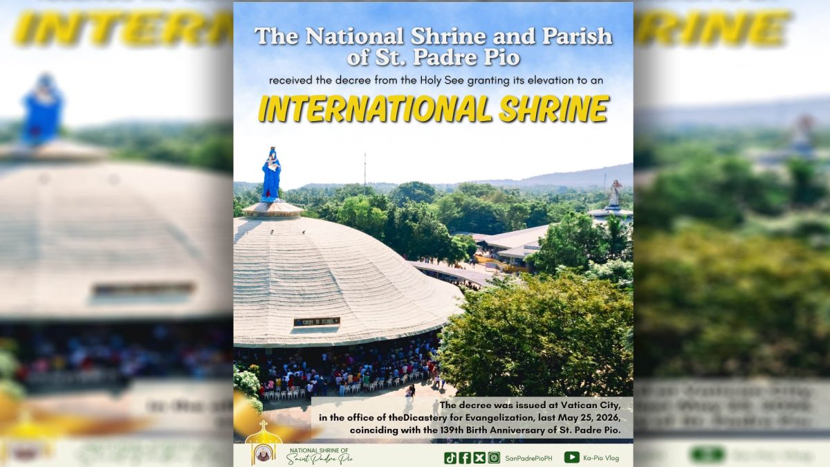 National Shrine and Parish of Saint Padre Pio, isa nang international ...